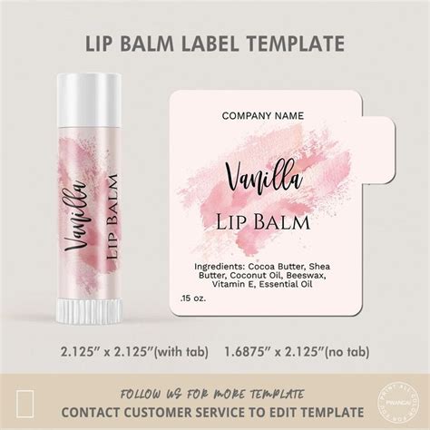 100us Lip Balm Labels Template Diy Product Label Stickers Lip Balm