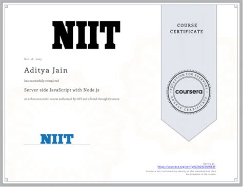 Nodejs Certificate Coursera Pdf