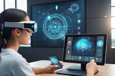 The Integration Of Augmented Reality In The Futuristic Classroom Premium Ai Generated Image