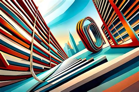 Premium Ai Image Impossible Object That Challenges The Laws Of Physics And Perception