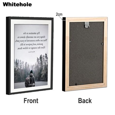 Природа твердая простая деревянная рамка для картин А4 А3 черно белая кофейная деревянная