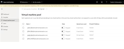 Create Virtual Environments With Azure Lab Services
