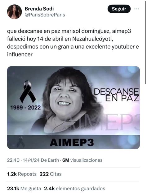 Muere Aimep3 ¿es Verdad Que La Influencer Falleció Esto Es Lo Que Se Sabe
