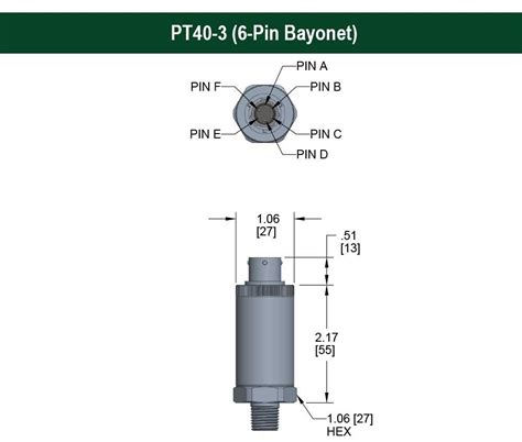 Pt40 Series High Accuracy Fixed Range Dimensions