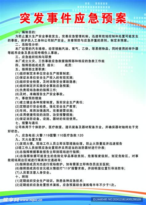 突发事件应急预案设计图 Psd分层素材 Psd分层素材 设计图库 昵图网
