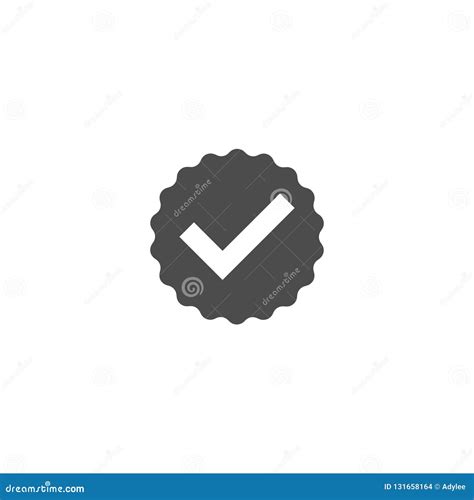 Vector Check Checkmark Flat Icon Round Simple Stock Photo Illustration Of Design Choice