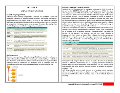 HCI M C Graphics Design Module Chapter Webpage Template With HTML C H A P T E
