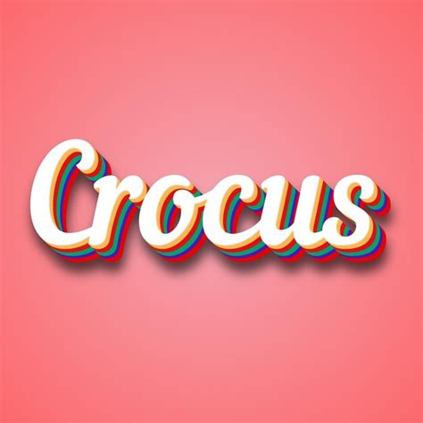 Premium Photo Crocus Text Effect Photo Image Cool