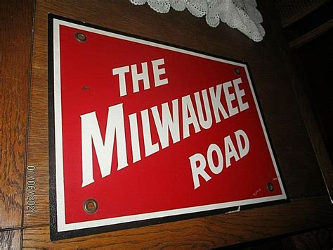Vintage Fiberglass Milwaukee Road Railroad Sign The Milwaukee Road 23