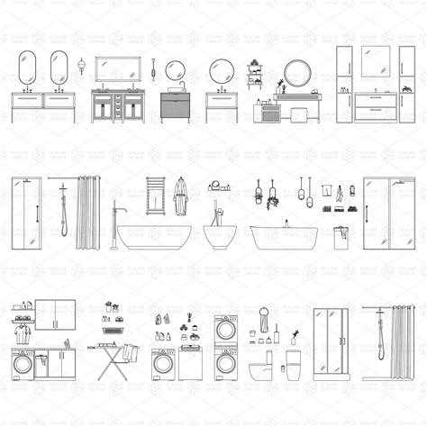 More Than 55 Drawings Are Included In This Collection Of “bathroom And