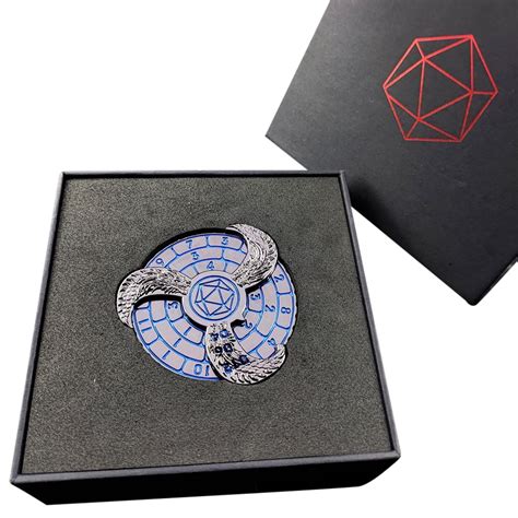 Dnd Metal Fingertip Gyro Dice Spinner Dice Dragon Compass Negro Níquel Azul Walmart En Línea