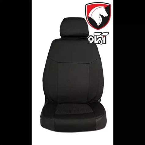 خرید و قیمت روکش صندلی پارچه پشت چرم دنا پلاس مشکی طرح پلاس از غرفه