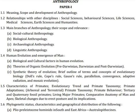 [PDF] UPSC Anthropology Optional Syllabus For IAS Mains 2023 PDF ...