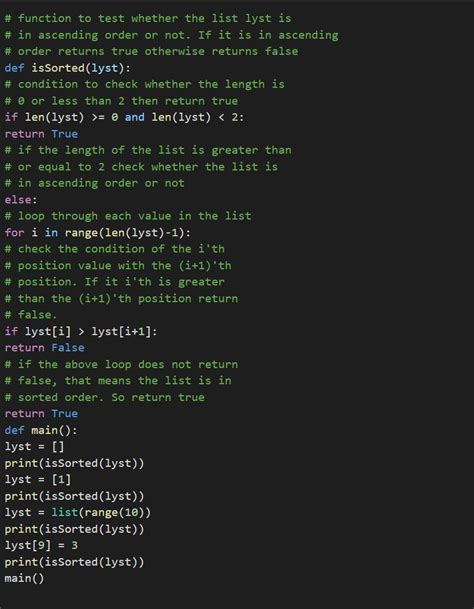 Free A List Is Sorted In Ascending Order If It Is Empty Or Each Item