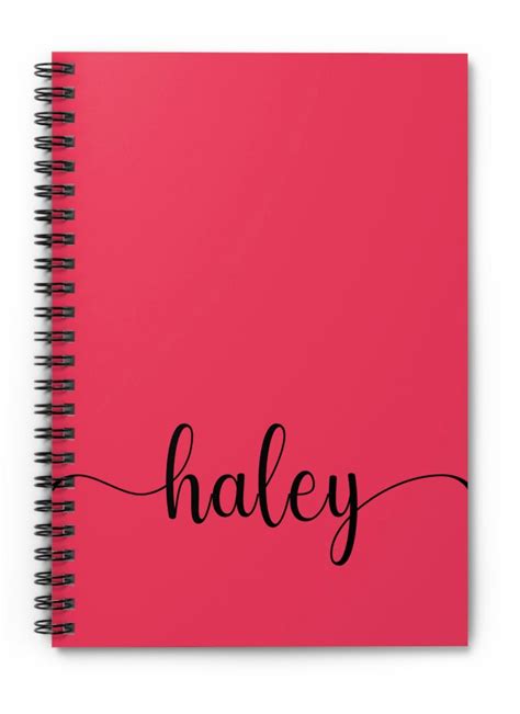 Personalized Spiral Notebook Customized Journal Personalized T T For Her 6in X 8 In