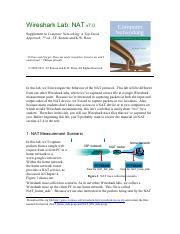 Exploring NAT Protocol Behavior Through Wireshark Lab Course Hero