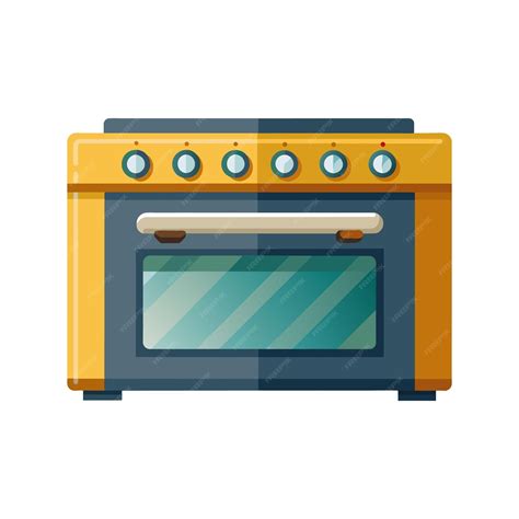 Premium Vector Oven Flat Vector Illustration On White Background