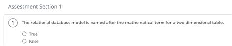 solved 1 the relational database model is named after the