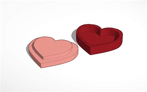 3d Design Heart Box Tinkercad