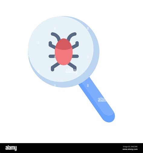 Bug Catcher Malware Virus Scan Searching Single Isolated Icon With Flat Style Vector