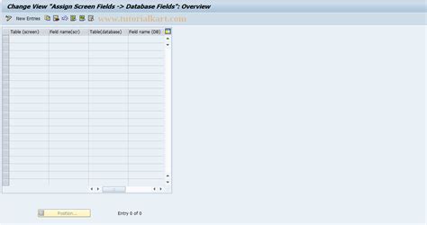 FMME11 SAP Tcode FPC Assign Screen Field To Database Transaction Code