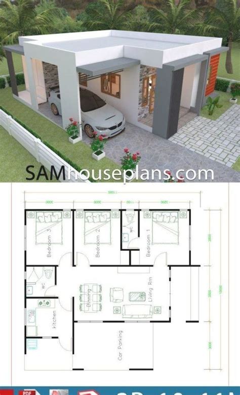 House Plans 10x11 With 3 Bedrooms Sam House Plans 10 X 12 House