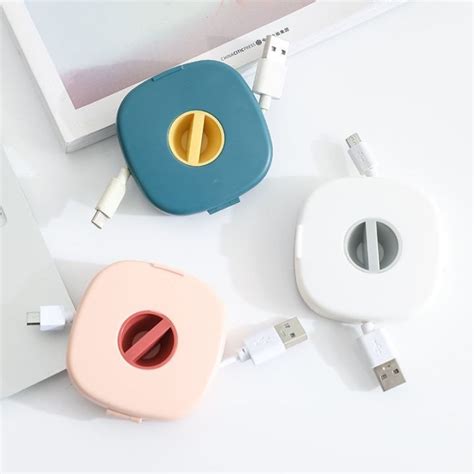 Zcit Rotating Cable Winder Organizer Retractable Cord Retractor Usb