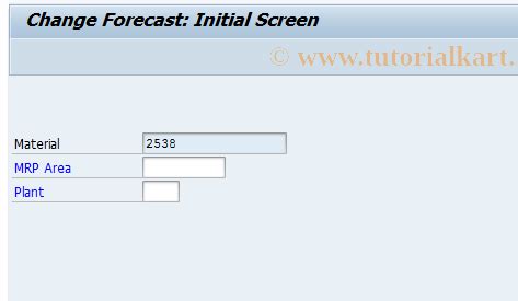 MP31 SAP Tcode Change Material Forecast