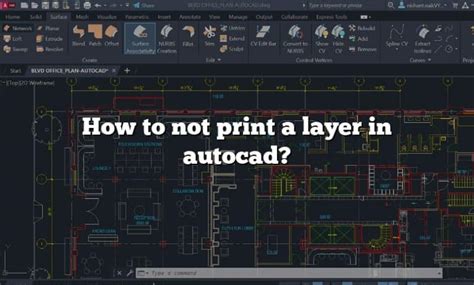 How To Not Print A Layer In Autocad