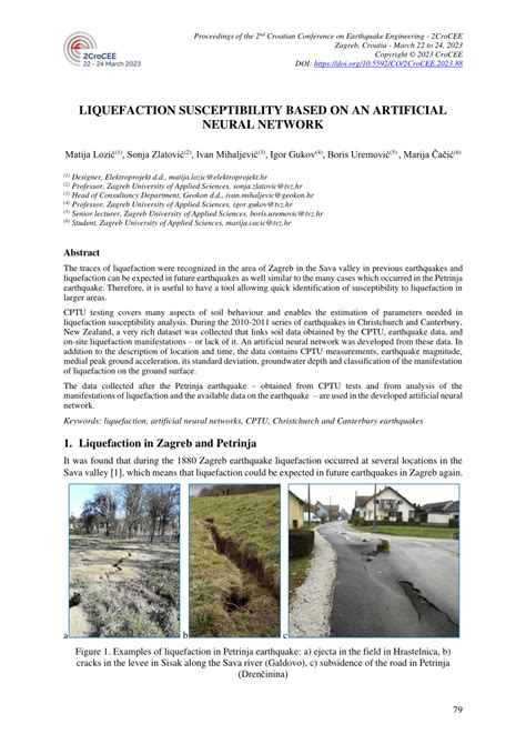 Pdf Liquefaction Susceptibility Based On An Artificial Neural Network