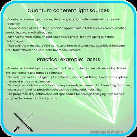 Quantum Coherent Light Sources Precision Control And Quantum Optics