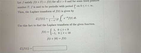 solved let f satisfy f t t f t for all t 0 and for some