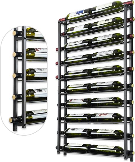 Aqarea Estante De Vino Montado En La Pared 20 Botellas Para Colgar
