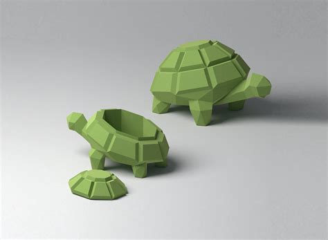 Papercraft 3d Turtle Papercraft Pdf Template For Turtle Box
