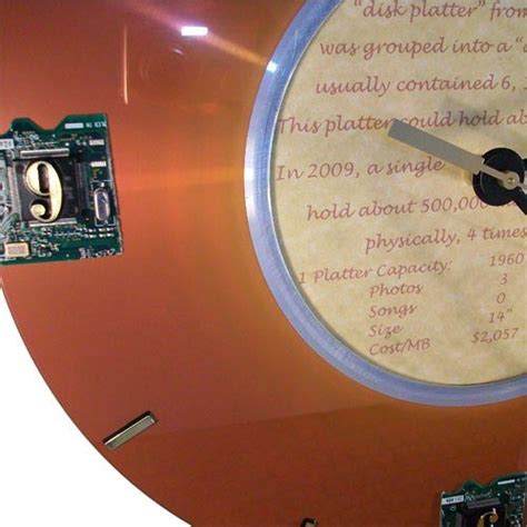 Ibm Disk Platter Geek Wall Clock Gadgetsin