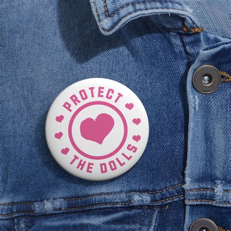 Protect The Dolls Pin Gender Equality Button Feminist Badge Human