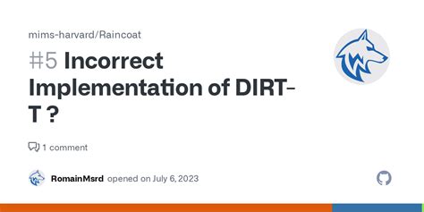 Incorrect Implementation Of DIRT T Issue Mims Harvard Raincoat GitHub