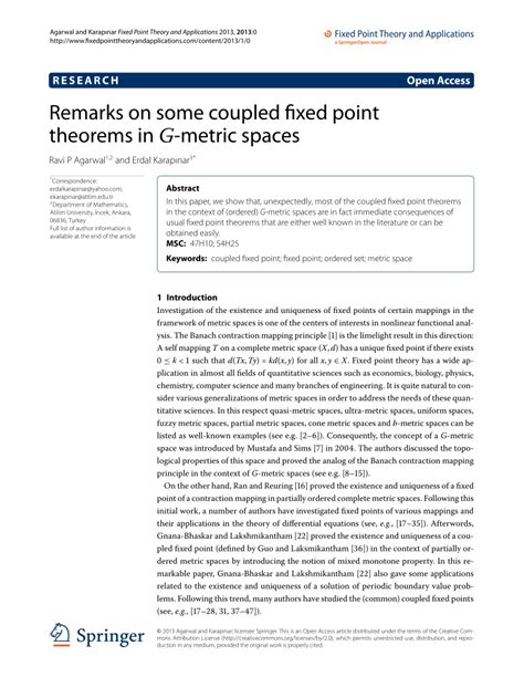 Pdf Remarks On Some Coupled Fixed Point Theorems In G Metric Spaces