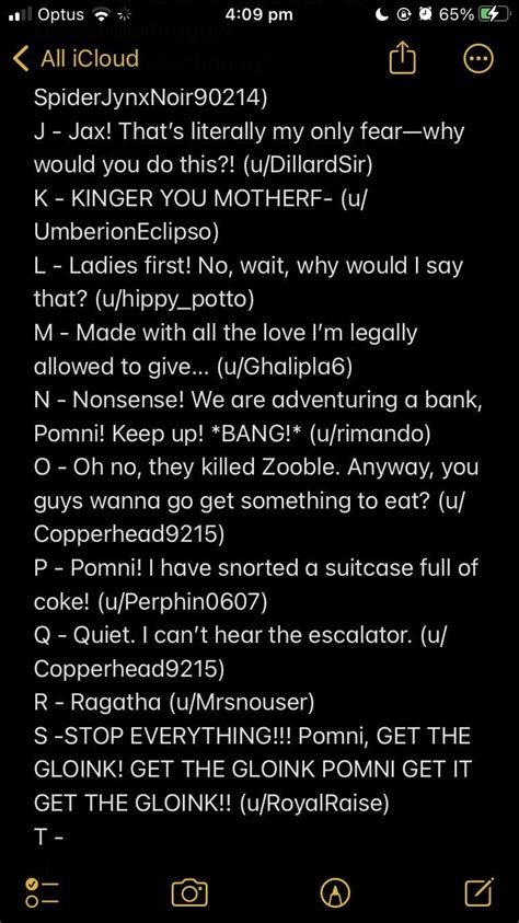 Tadc Alphabet Day 20 The Winner Was Stop Everything Pomni Get The Gloink Get The Gloink