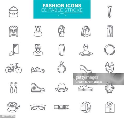 Editable Stroke Icons Fashion Photos And Premium High Res Pictures