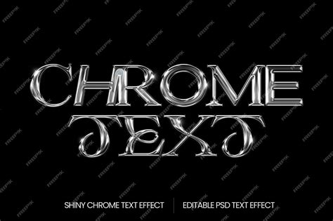 Premium Psd Shiny Chrome Text Effect