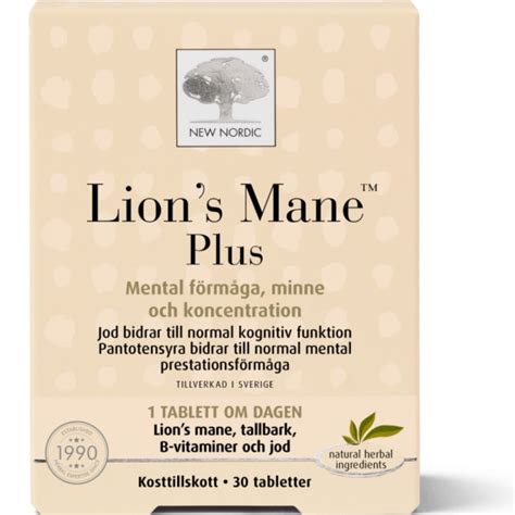 Köp New Nordic Lion´s Mane 30 Tabletter På