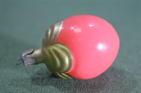 Купить Елочная новогодняя игрушка Неведомый фрукт Стекло СССР в интернет аукционе Habartorg