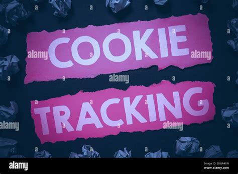 Hand Writing Sign Cookie Tracking Concept Meaning Data Stored In The