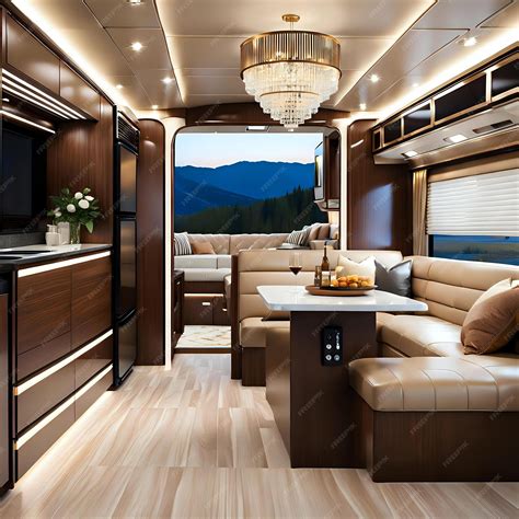 Glamorous Rv Interior Design Ideas With Bold Lighting And Textures Premium Ai Generated Image