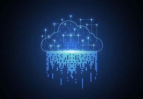 Premium Vector Cloud Networking Computing Concept Design Digital Data Transform Download And