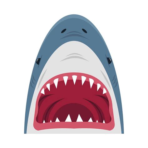 Shark Open Mouth Cartoon Vector 10075173 Vector Art At Vecteezy