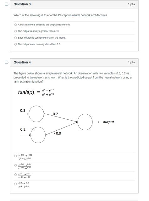Solved Question Pts Which Of The Following Is True For Chegg
