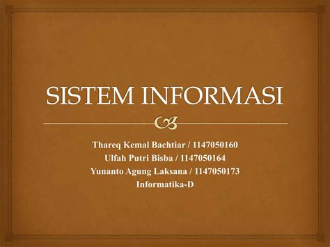 Sistem Informasi Ppt