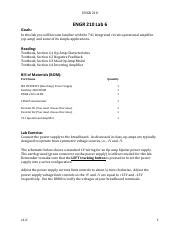 ENGR Op Lab Pdf ENGR ENGR Lab Goals In This Lab You Will Become Familiar